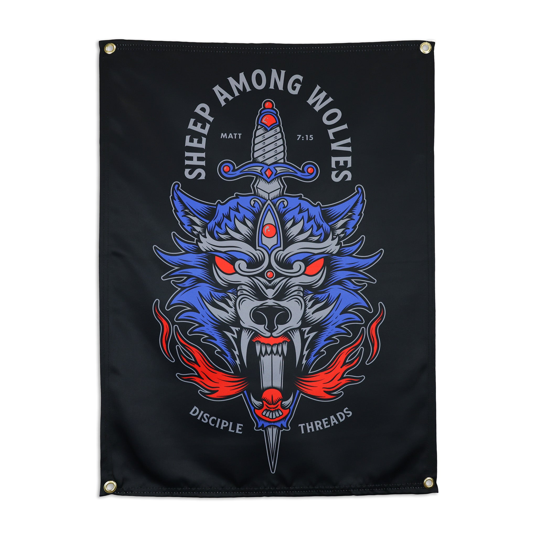Sheep Among Wolves Wall Flag – Disciple Threads